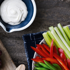 Minipizzor med lök och getost - Président